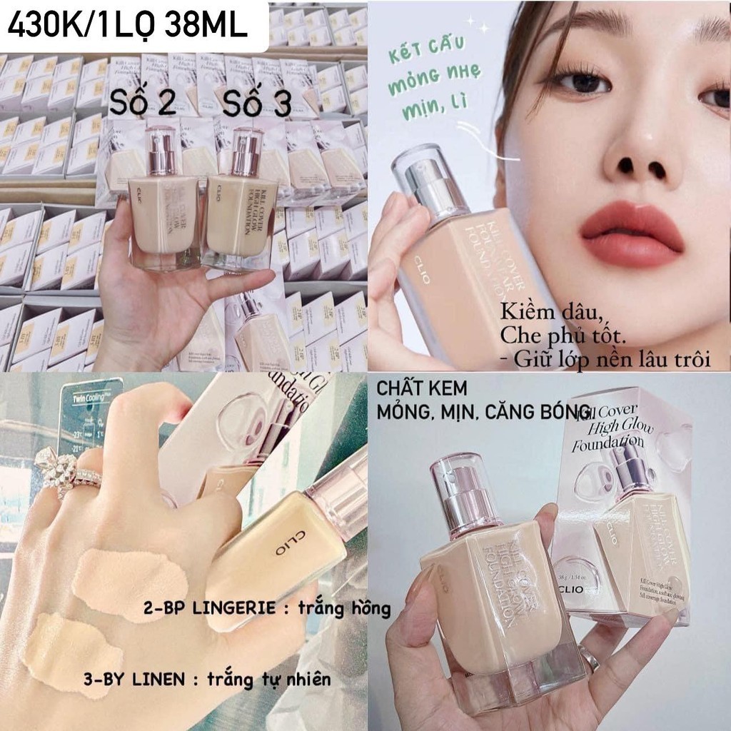 Clio KILL COVER Korean Foundation Genuine Perfect Coverage | Shopee ...