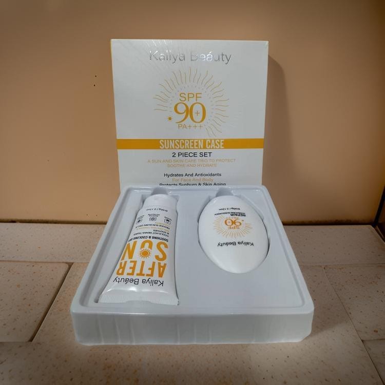 Kaliya Beauty SPF 90+ Sunscreen Case 2 Piece Set Hydrates For Face ...