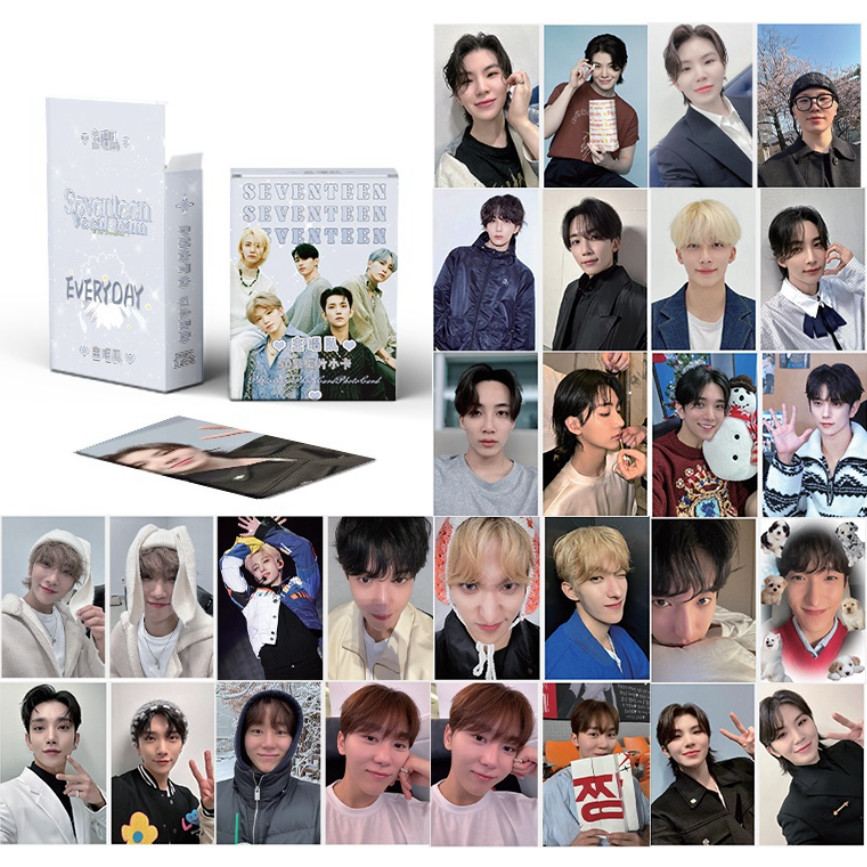 50-119pcs SEVENTEEN Holographic Laser LOMO Cards HipHop Vocal 17 IS RIGHT HERE Joshua S.Coups ...