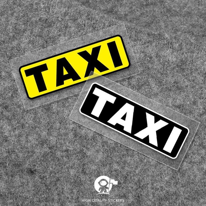 Taxi's TAXI Logo Motorcycle Mesh Car Helmet Sticker Electric Motorcycle ...