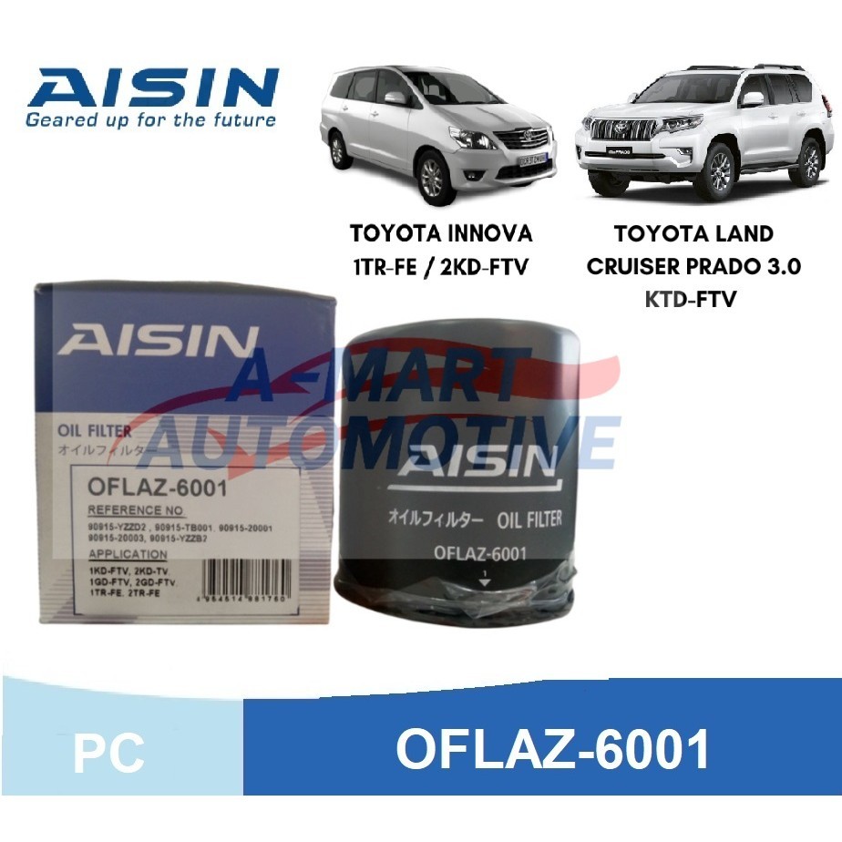 AISIN Oil Filter for Toyota INNOVA & Toyota LAND CRUISER PRADO 3.0 ...