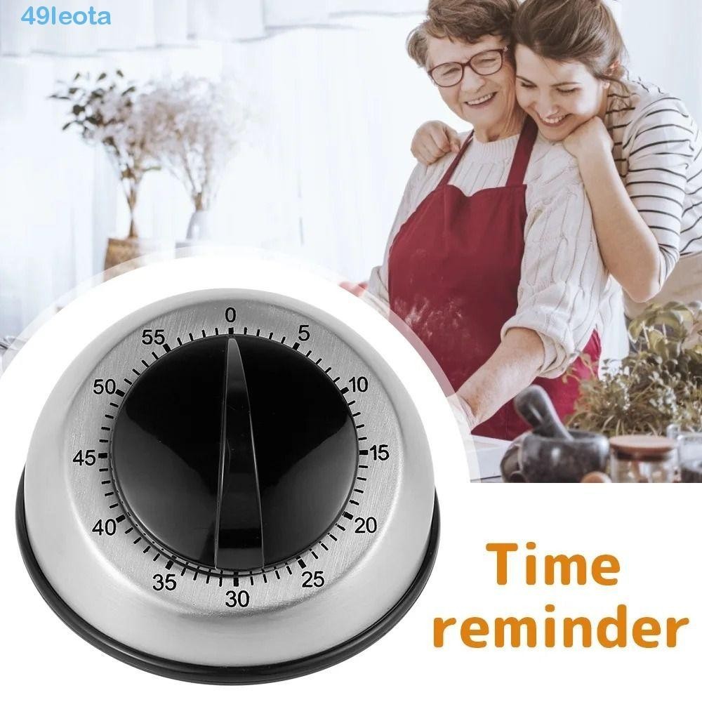 LEOTA Cooking Baking Timer, Stainless Steel Mechanical Wind Up Analogue ...