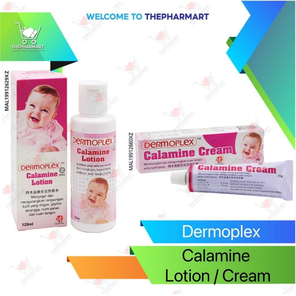 Dermoplex Calamine Cream (25g) Dermoplex Calamine Lotion (120ML) PINK ...