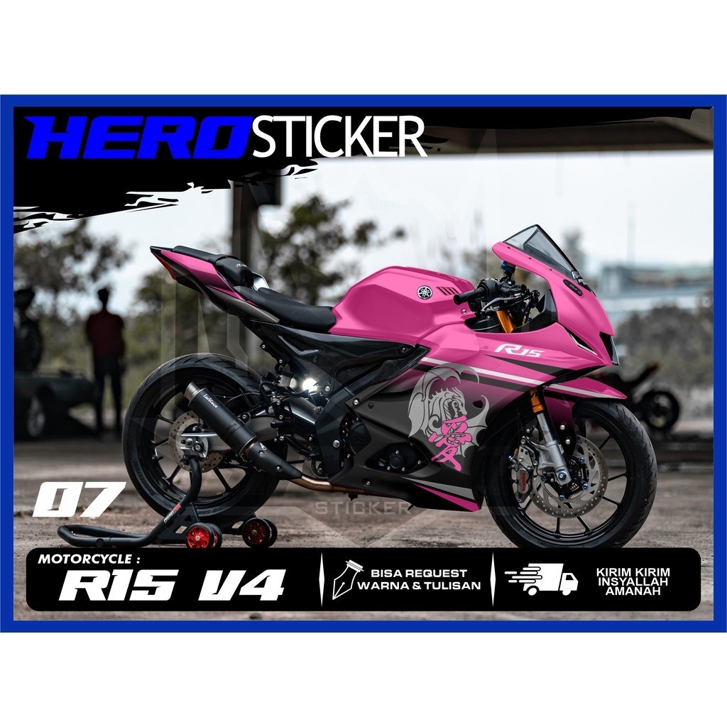 Sticker Decal Yamaha R15 V4, Sticker Decal R15 V4 DRAGON R15 V4 ...