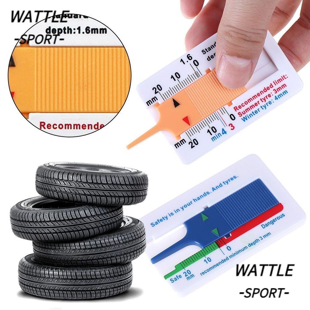 WA-SPORT Tyre Tread Checker, Portable 0-20mm Tyre Tread Depth Gauge ...