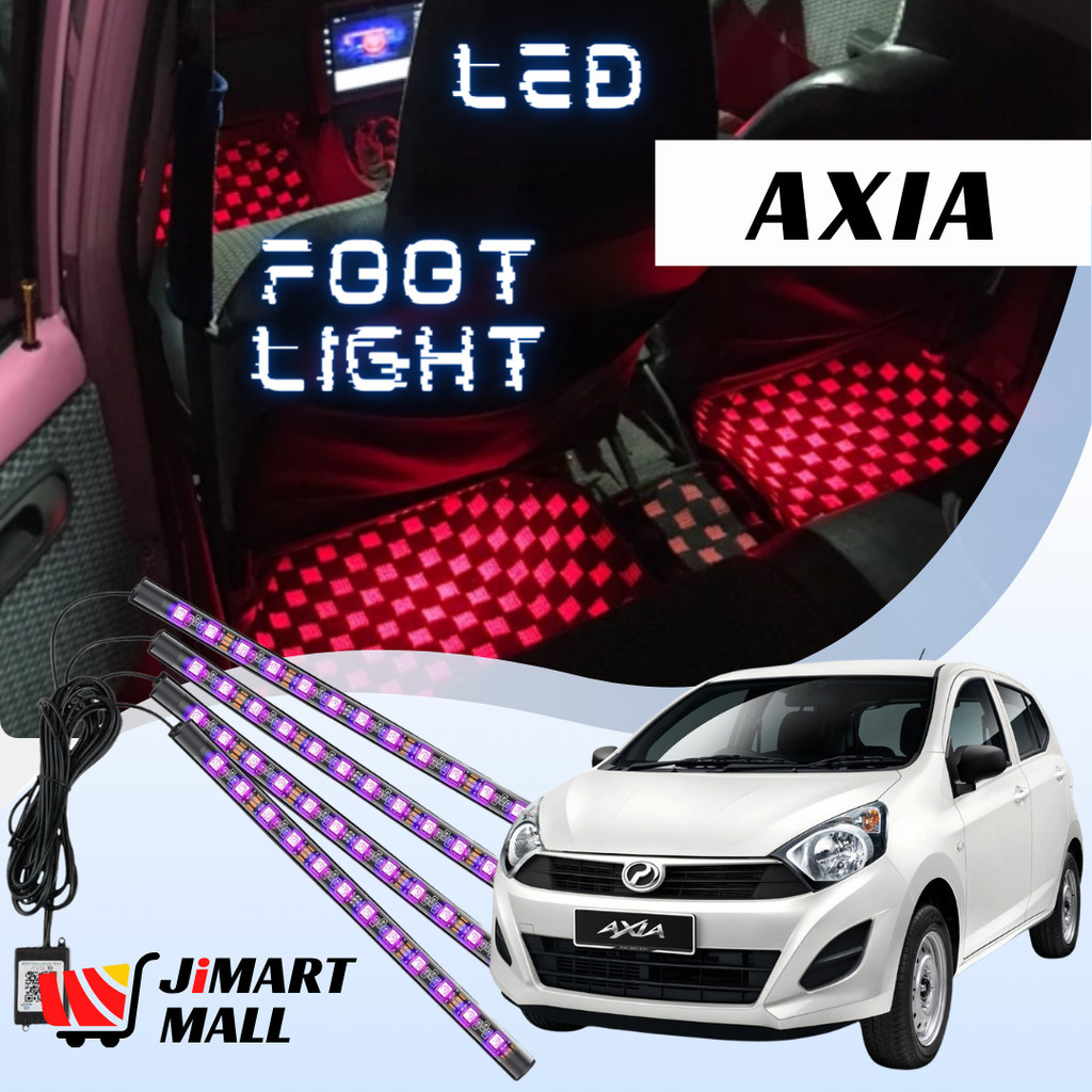 AXIA LED AMBIENT LIGHT Foot Floor Light Lampu Kaki Kereta RGB Interior ...