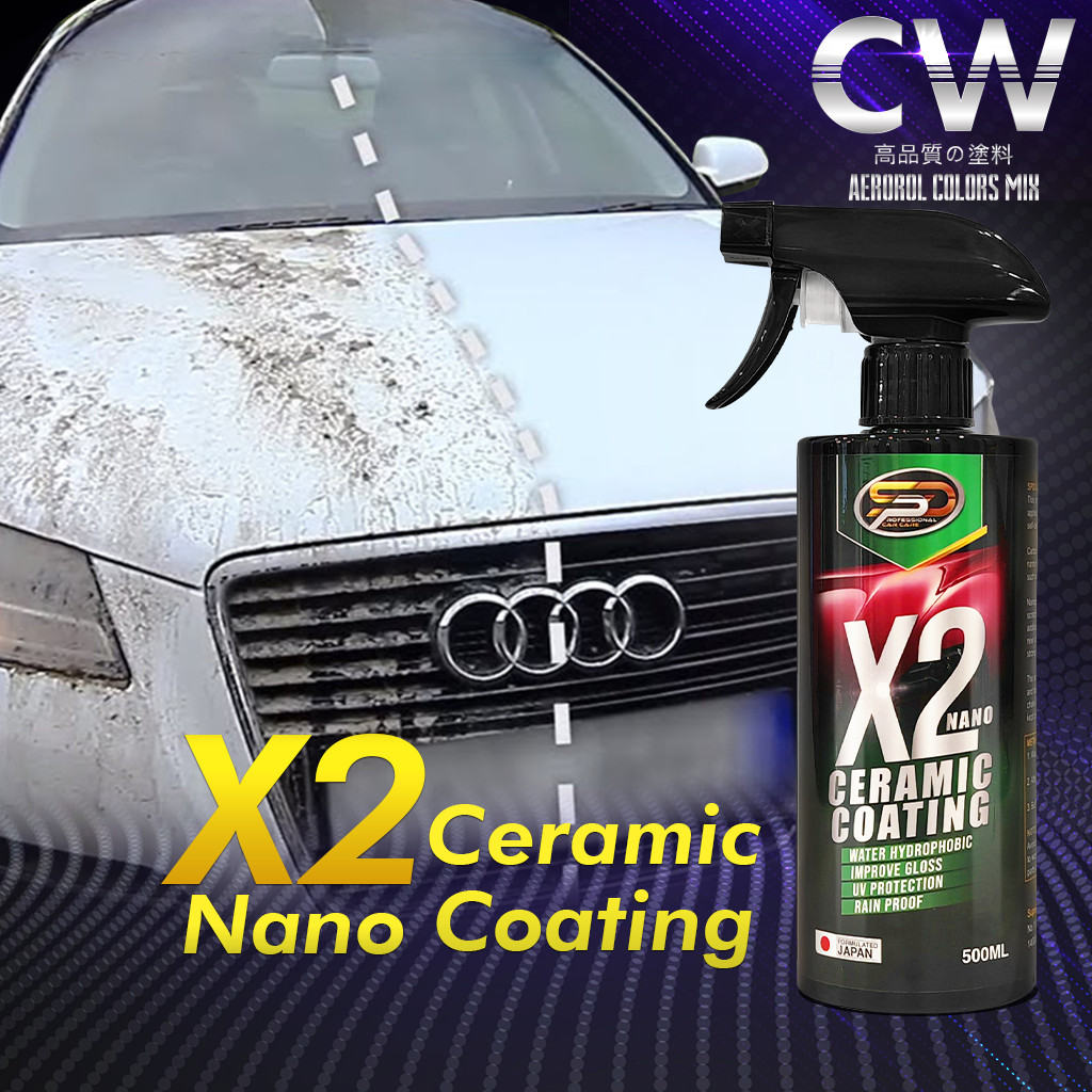 [ X2 Ceramic Coating 500ML ] SPD Japan Formula 3D Nano Quick Coating ...