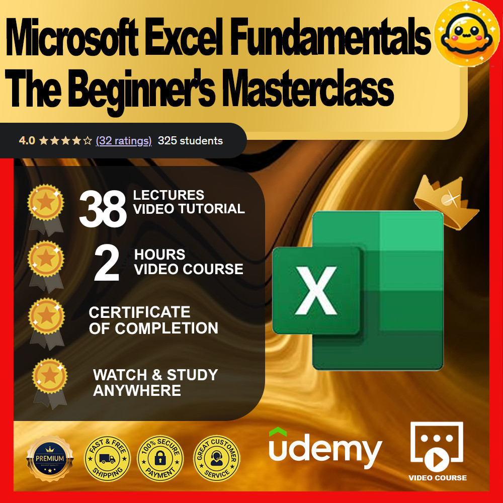 [Video Course] Microsoft Excel Fundamentals – The Beginner’s Masterclass | Shopee Malaysia