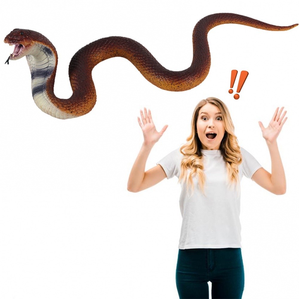 Ptr! Realistic Fake Snakes Toy Prank Rubber Snake Props Halloween Prank ...