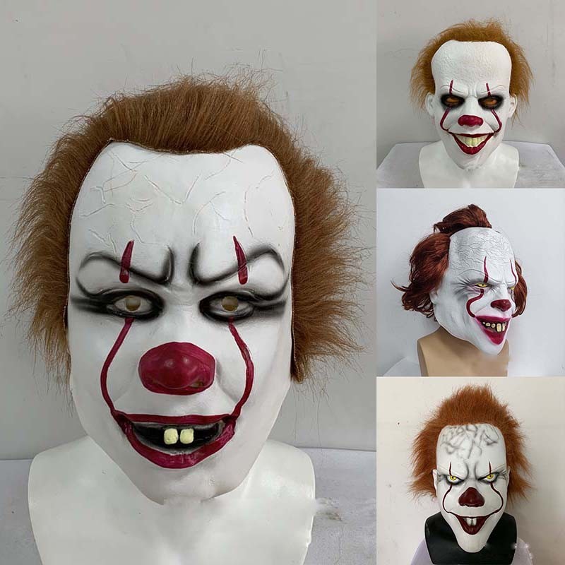 New Horror Pennywise Joker Scary Mask Cosplay Stephen King Chapter Two ...