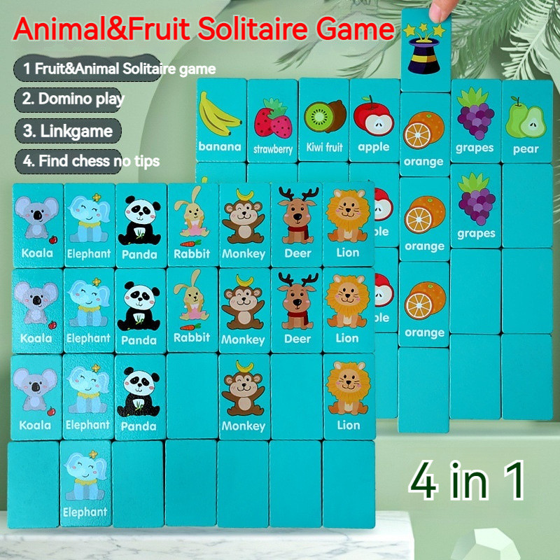 Memory Game for Kids Wooden Memory Matching Game Fun Preschool Board ...