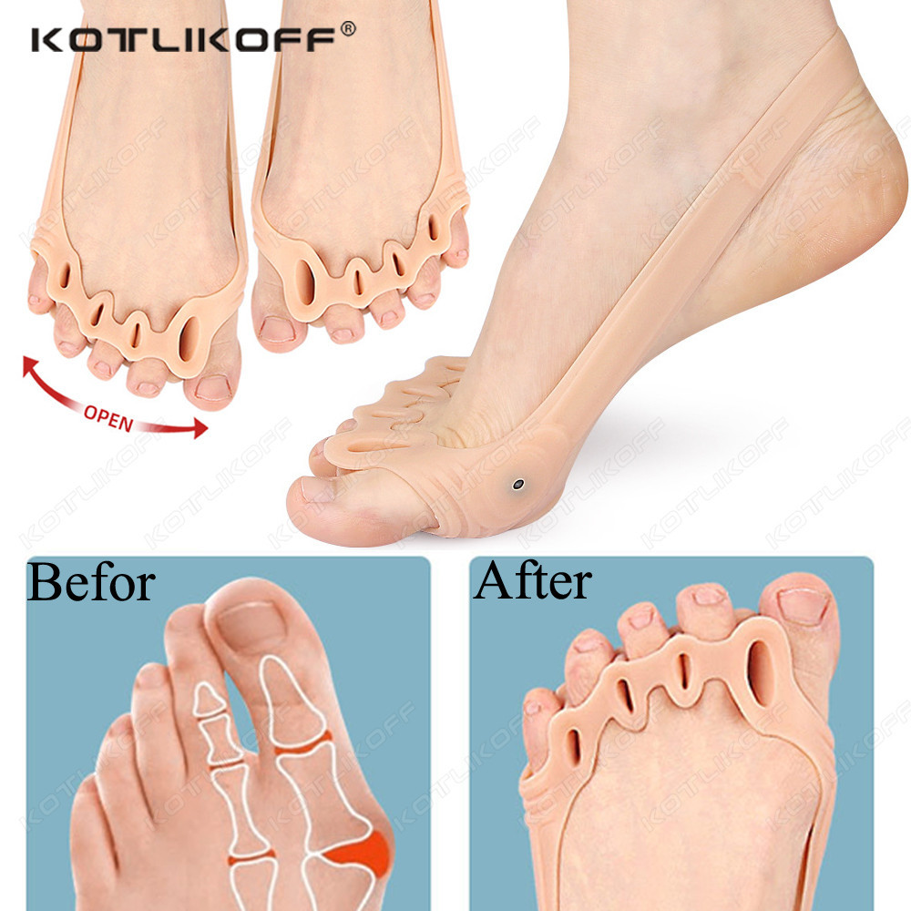 Silicone Toe Separator Soft Comfortable Overlapping Toes Bunion Blister ...
