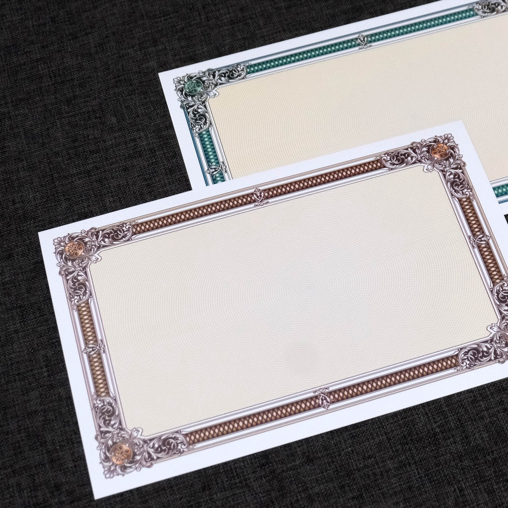 50 sheets of Blank Luxury Simpaty Classic Folio F4 Certificate Charter ...