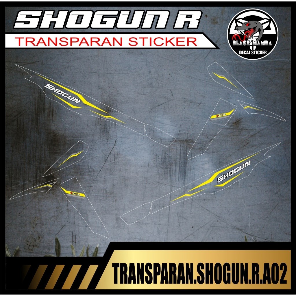 Transparent STRIPING SUZUKI SHOGUN R Transparent STICKER SHOGUN R 110 ...