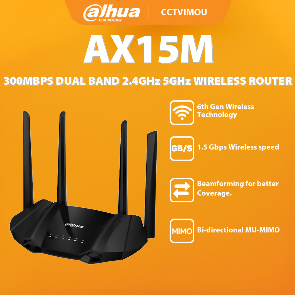 Dahua AX15M 300MBPS DUAL BAND 2.4GHZ 5GHZ BEAMFORMING WIRELESS ROUTER ...