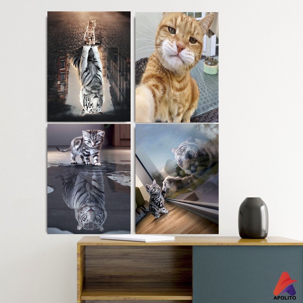 Poster APOLITO (15X20Cm) WALL Cat WALL DECOR Display POSTER WALL ...