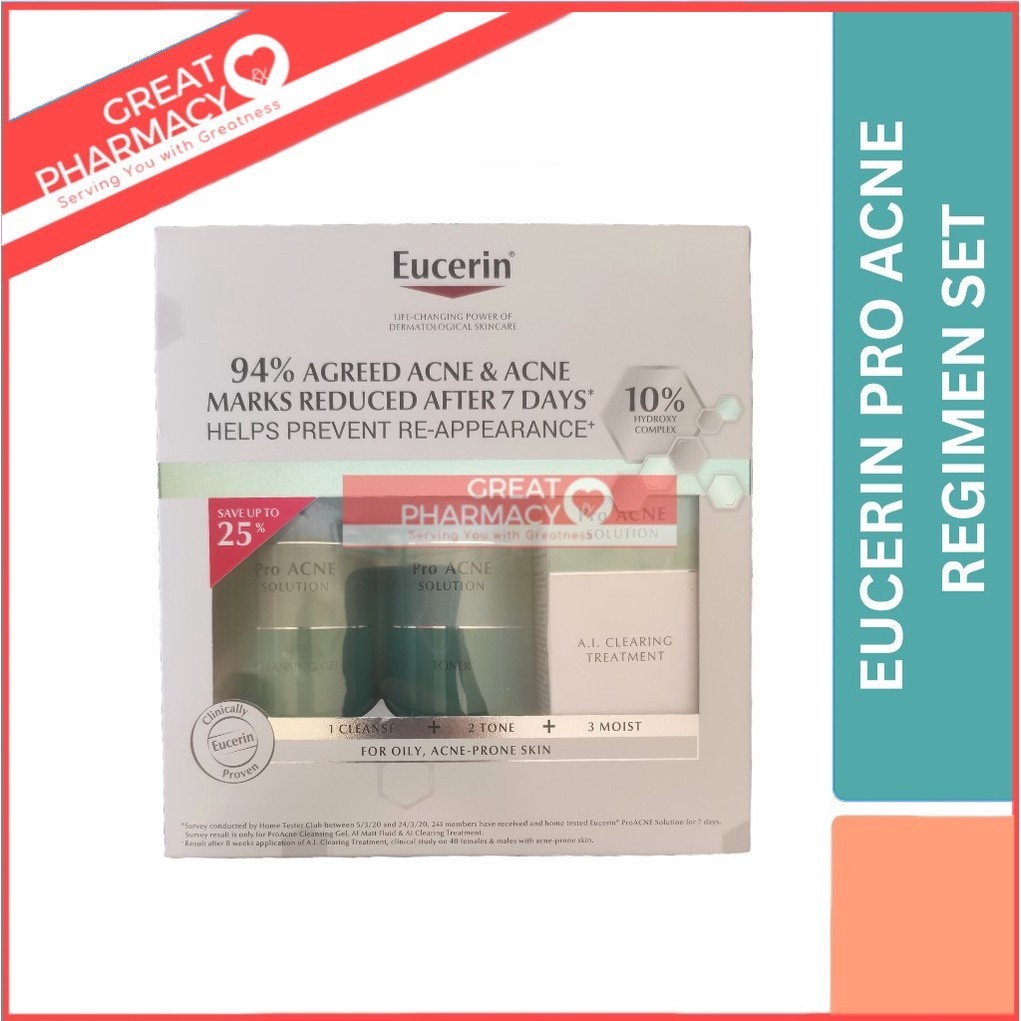 Eucerin ProAcne Regimen Set (Exp: year 2025) | Shopee Malaysia