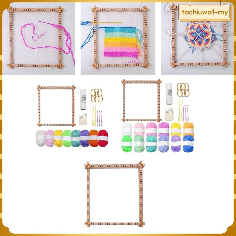 [TachiuwadcMY] 3 in1 Weaving Loom Kits Knitting Toy Wooden Weaving ...