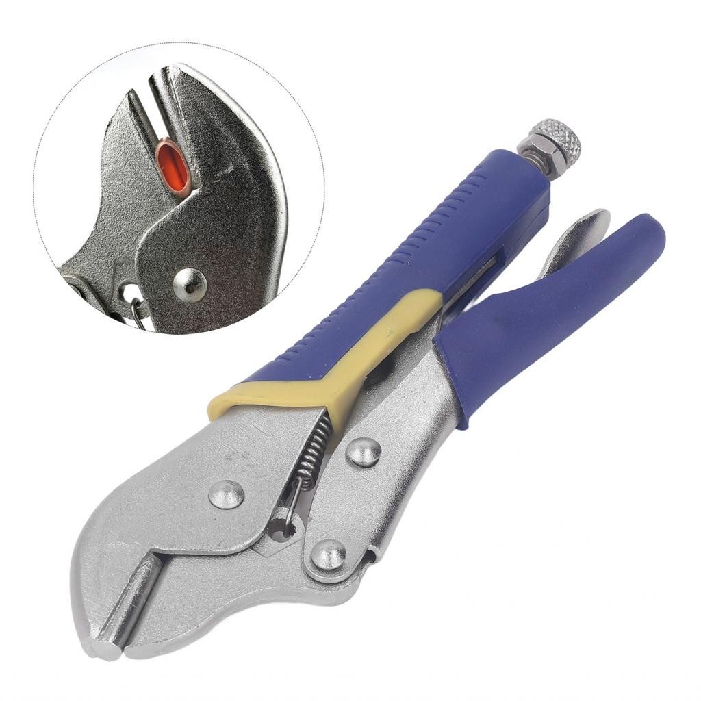 Sinhopsa Pinch Off Pliers C45 Steel 7mm Straight Jaw Locking For Copper ...