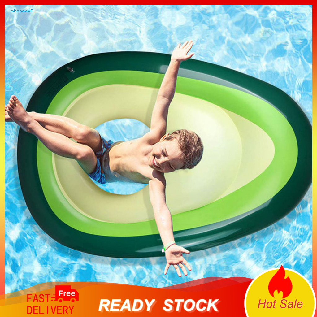 SDRU Inflatable Float Row Jumbo Avocado Pool Float with Beach Ball Fun ...