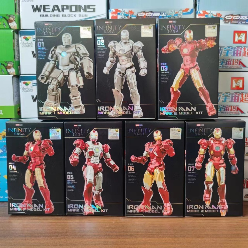 Genuine Marvel Iron Man Assembly Model Joint Movable Nano Armor ...