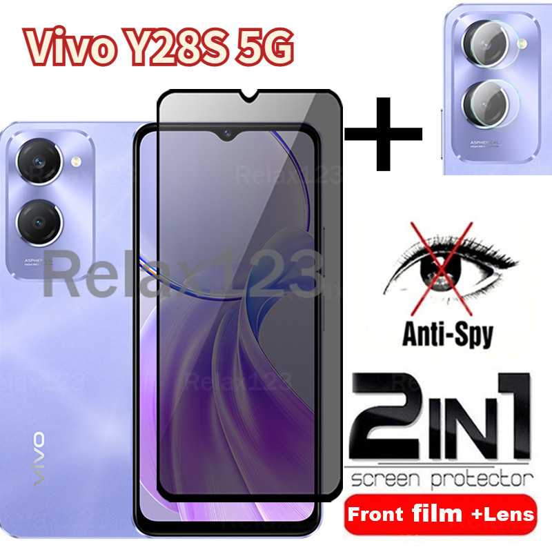 Vivo Y28S 5G 2in1 Tempered Glass Privacy For Vivo Y28S 5G Vivo Y28 S 5G ...