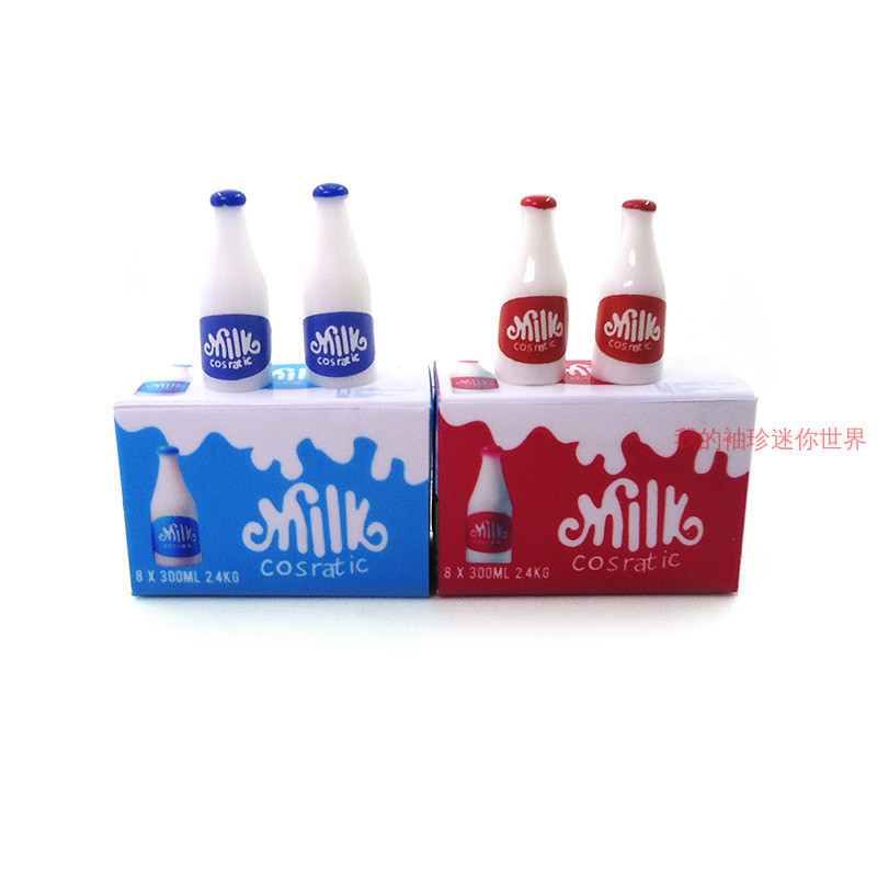 Mini Food Toys Milk Carton Pure Milk Yogurt Carton 1: 12 Doll House ...
