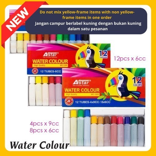 Astar Water Colour | Water Color 12tube 3cc 5cc 6cc 9cc | Nikki Water ...