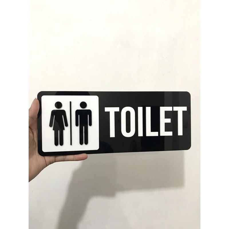 Embossed Acrylic Toilet Sign Board Embossed Acrylic Toilet Board ...