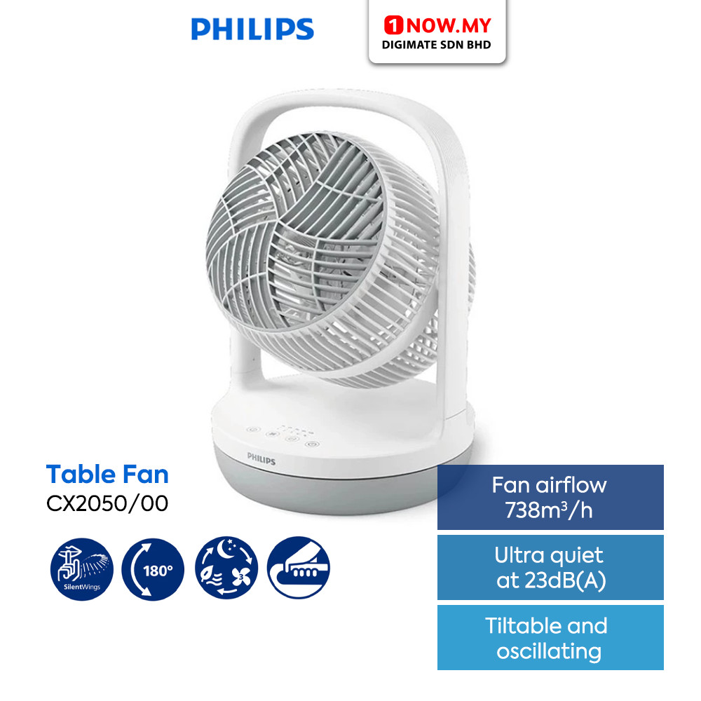 PHILIPS 8" 2000 Series Table Fan CX2050/00 | Compact Easy Carry Kipas ...