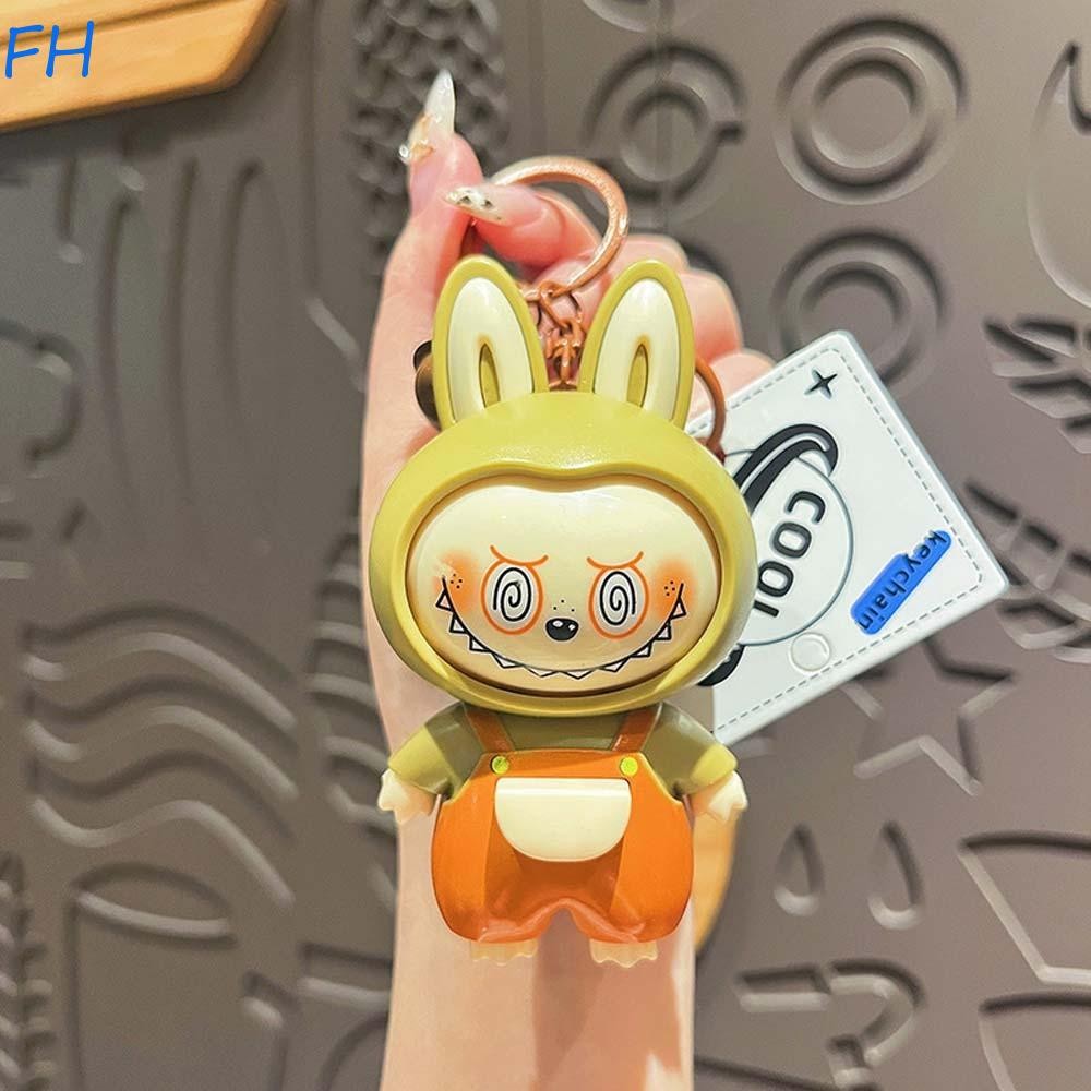 FENGHA Face Makeup Toy Keychain, PVC Alloy Face Changing Labubu Doll ...
