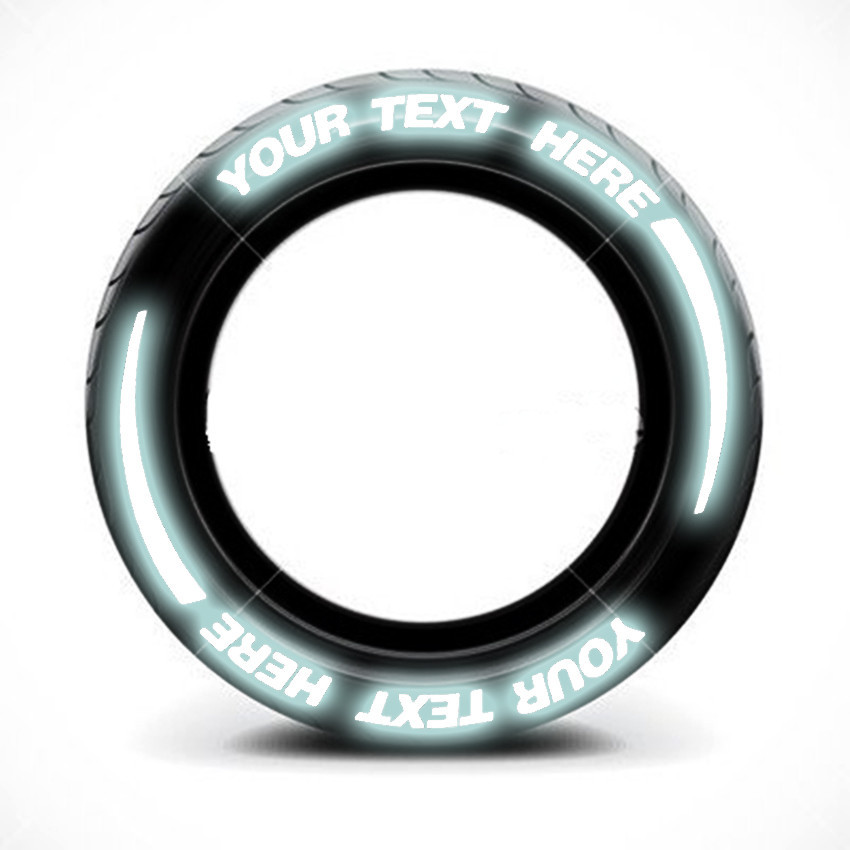 Reflective Tire Lettering Sticker Custom Text Personalized Words Car ...