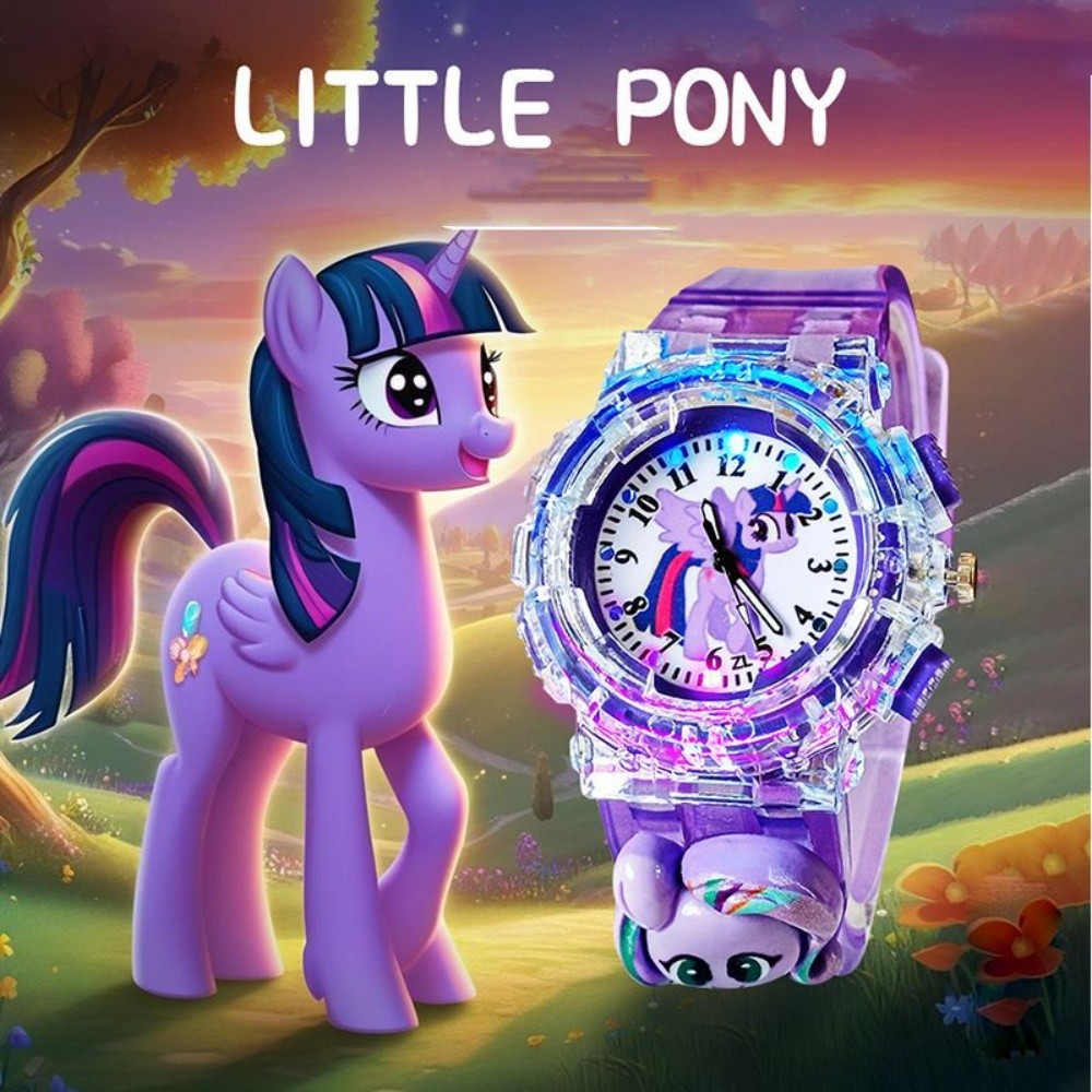 Cartoon My Little Pony Glowing Children's Watch Cute Pointer Style ...