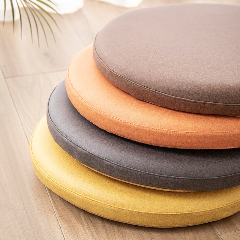 Round Waterproof Technology Cloth Futon Cushion Leather Dining Chair ...