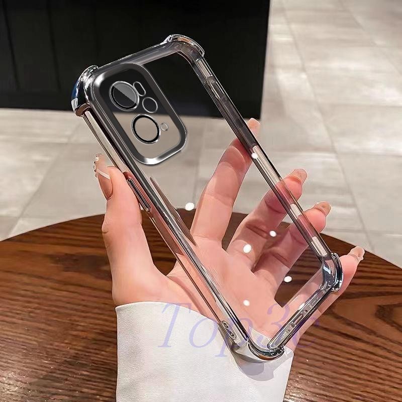 Casing oppo A96 A76 Four corner anti drop transparent phone case SJDK ...