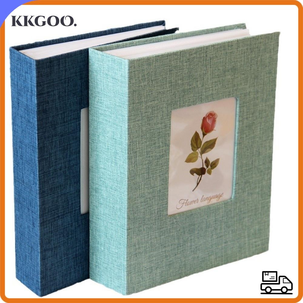 KKGOO Photo Album, 200 Pockets 4x6 Photos Large Scrapbook Album, Linen ...