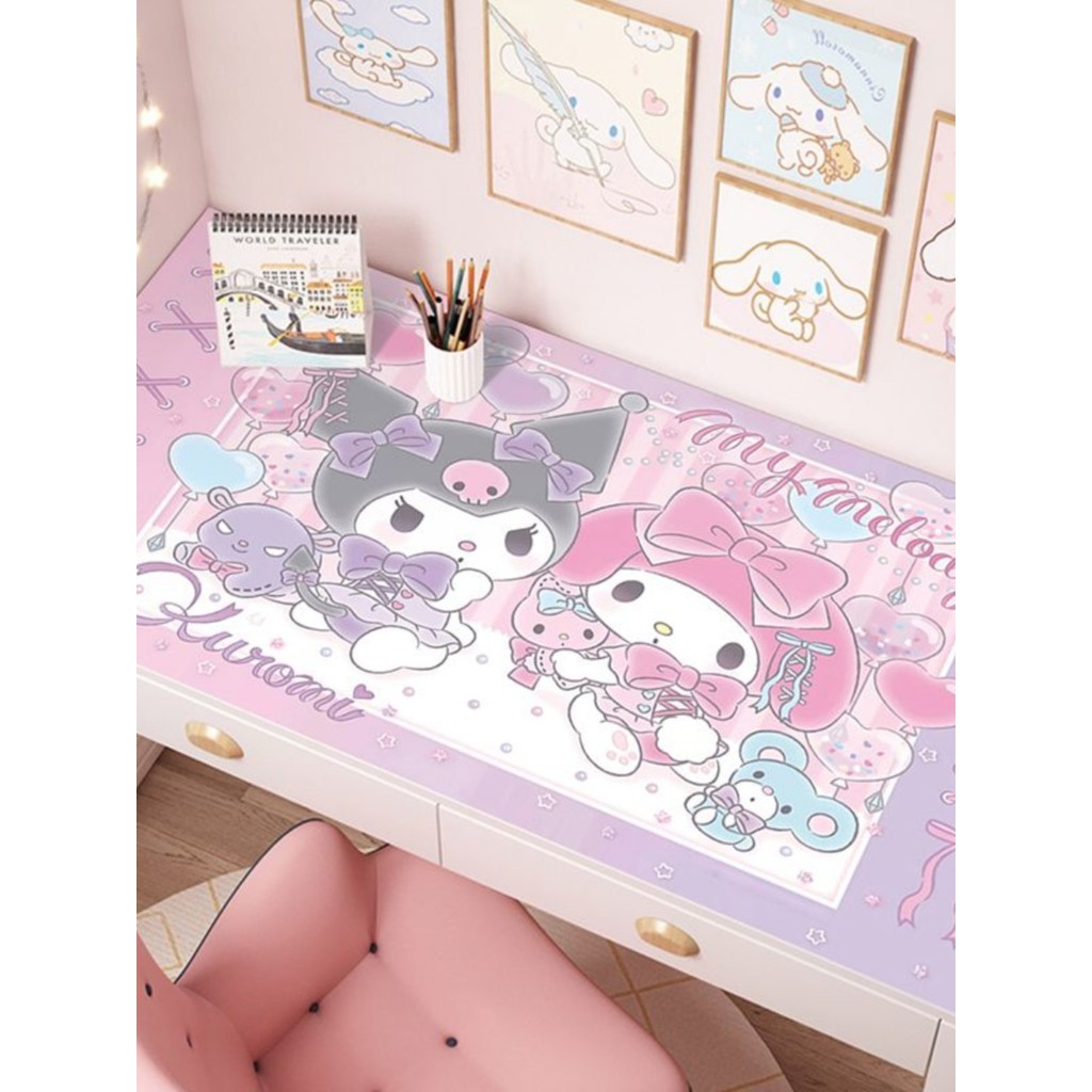 Kuromi Desk Mat Student Children Eye Protection Tablecloth ins Style ...