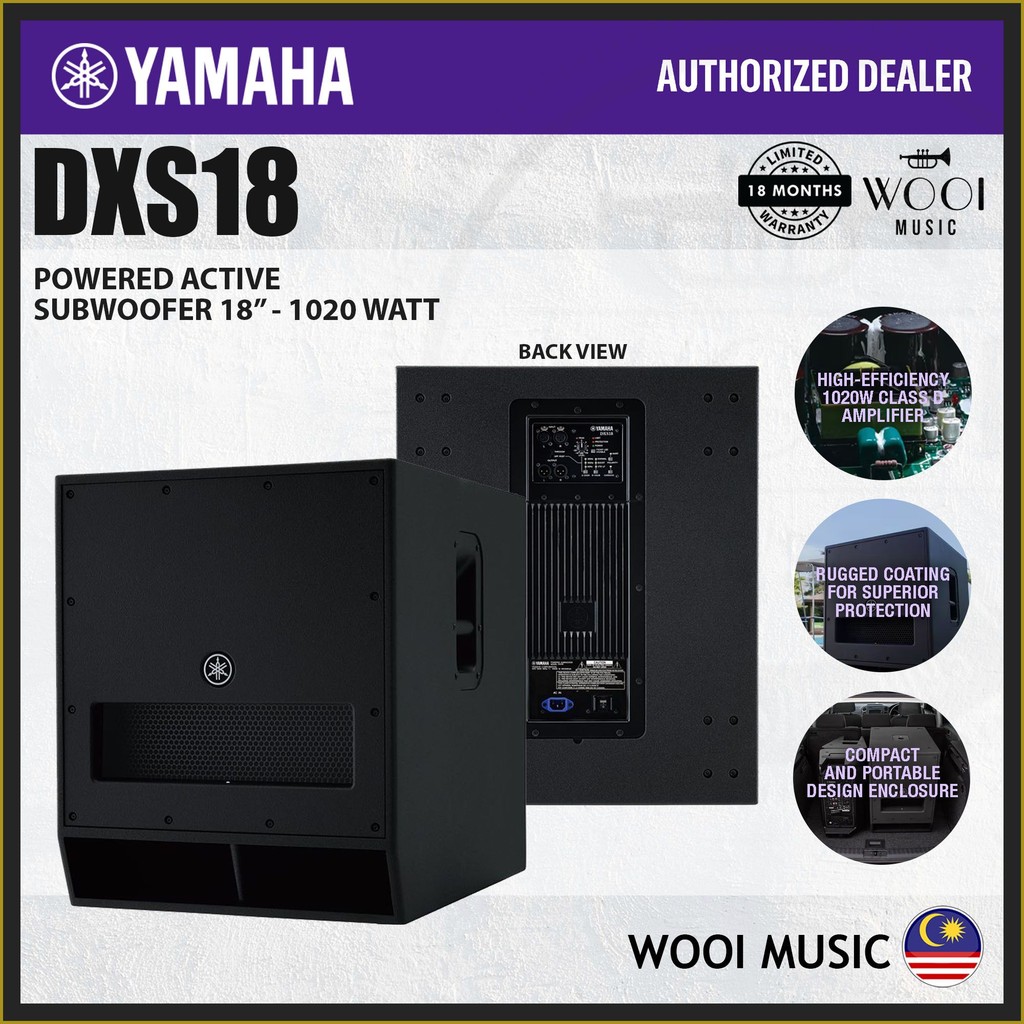Yamaha DXS18 Powered Active Subwoofer Loudspeaker 18" - 1020 Watt ...