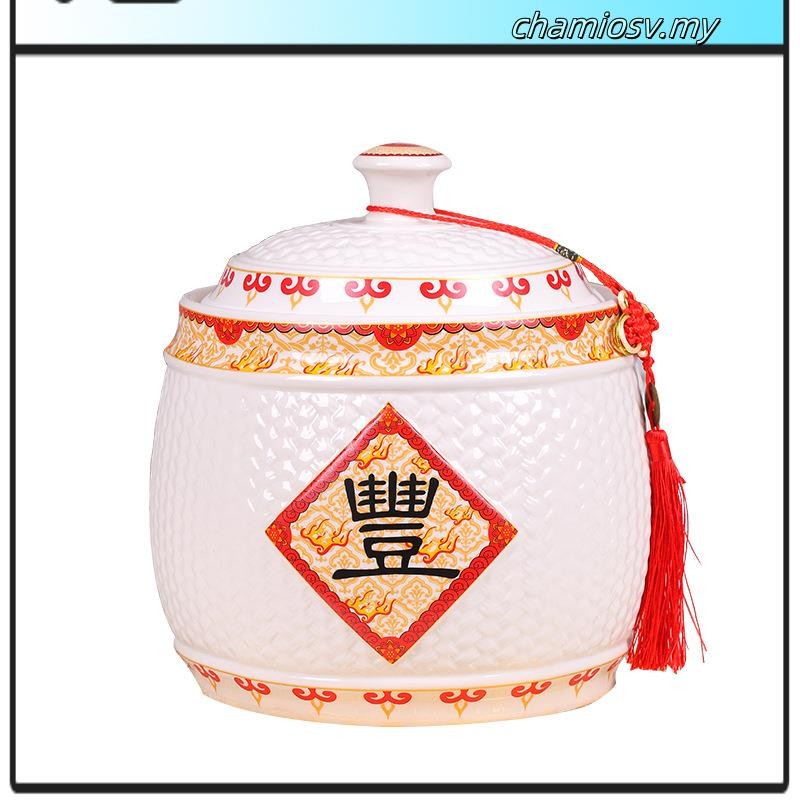 MY Stock Fast Shipment景德镇米缸/陶瓷米缸/Ceramic Rice Storage/米桶/Rice Storage ...