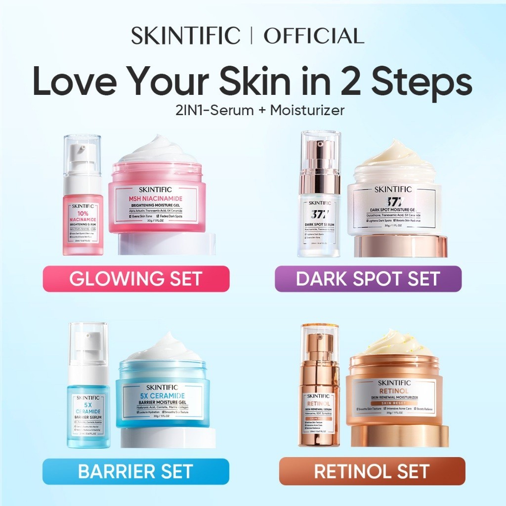 Skintific -2pcs Package-Skincare Set | Moisturizer Gel Serum ...