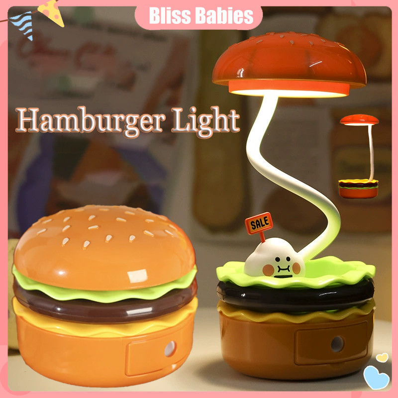 Burger Night Light Hamburger Folding Eye Protection Lamp Table ...