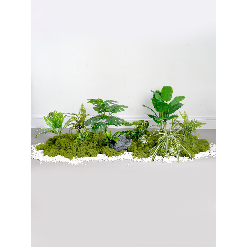 Tumbuhan Hijau Tiruan Tumbuhan Palsu Lumut Hiasan Lanskap Mikro Hiasan ...