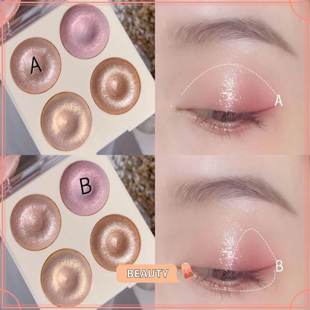 BEAUTYONE Glitter Highlighter, Sparkling Long-lasting Color Donut ...