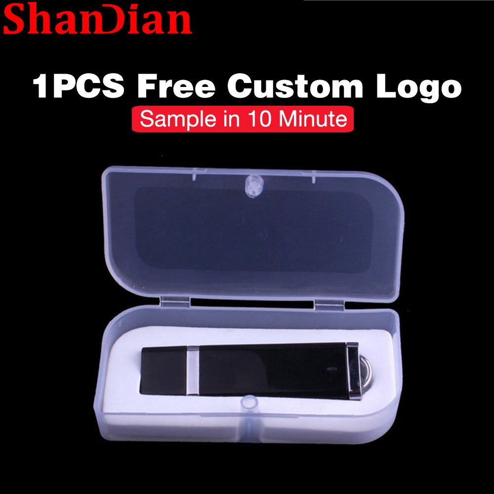 SHANDIAN Personalized USB 2.0 Flash Drive 64GB Plastic Box Pen Drive 32GB Creative Gift Color ...