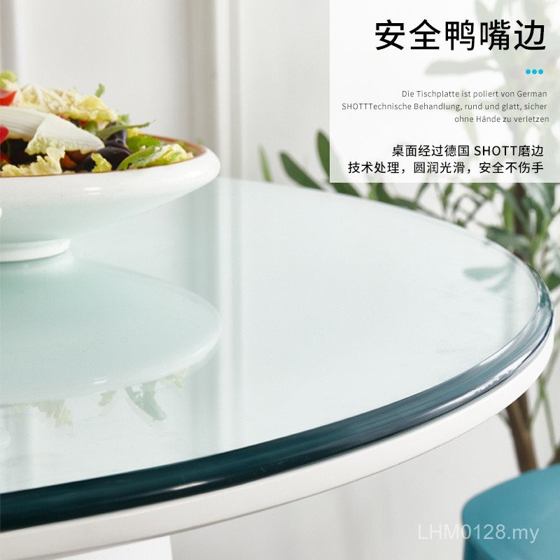 Large Round Table Tempered Glass Square Round Glass Dining Table Can ...