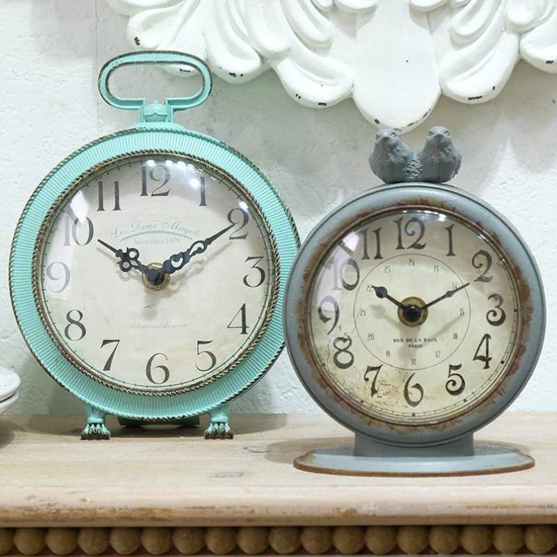 Bentuk Jam Taman Seni Besi Meja Samping Katil Negara Kecil Bergaya ...