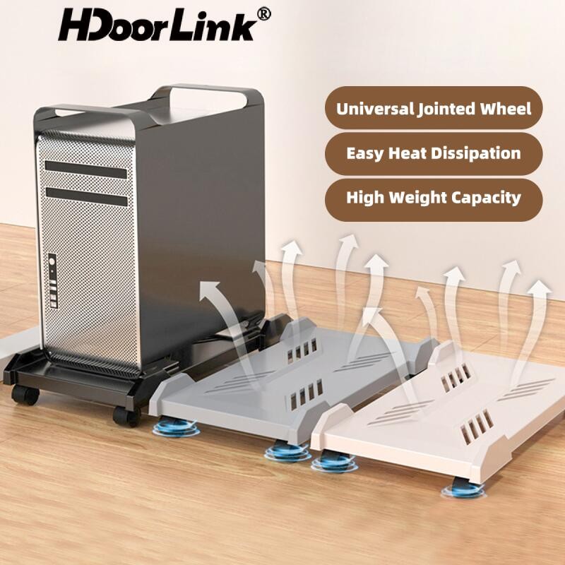 HdoorLink Mobile CPU Stand Adjustable Computer Tower Holder With 4 ...