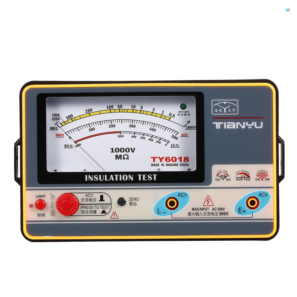 Insulation Resistance Meter Digital Ohmmeter Handheld Insulation Tester ...