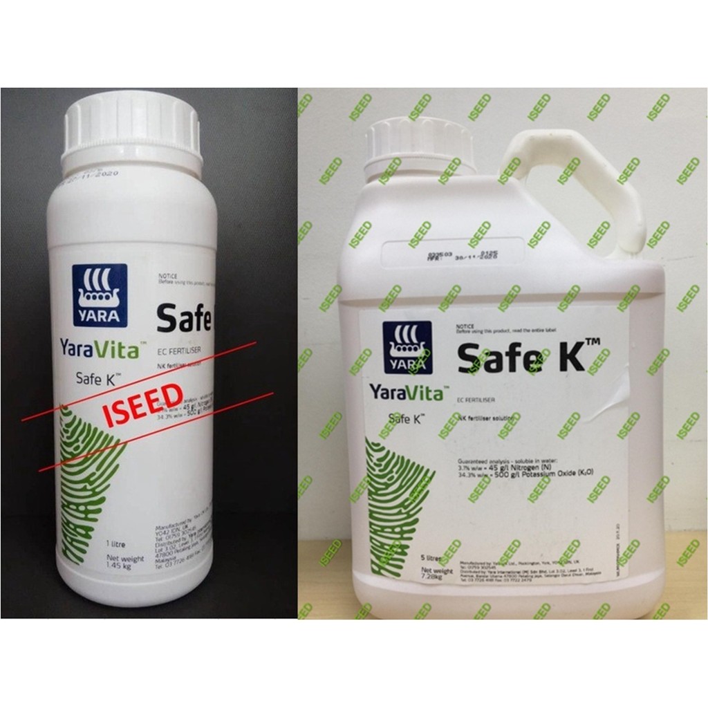 YaraVita Safe K 1 LITER (34.3% Chloride-Free High Potassium Foliar ...
