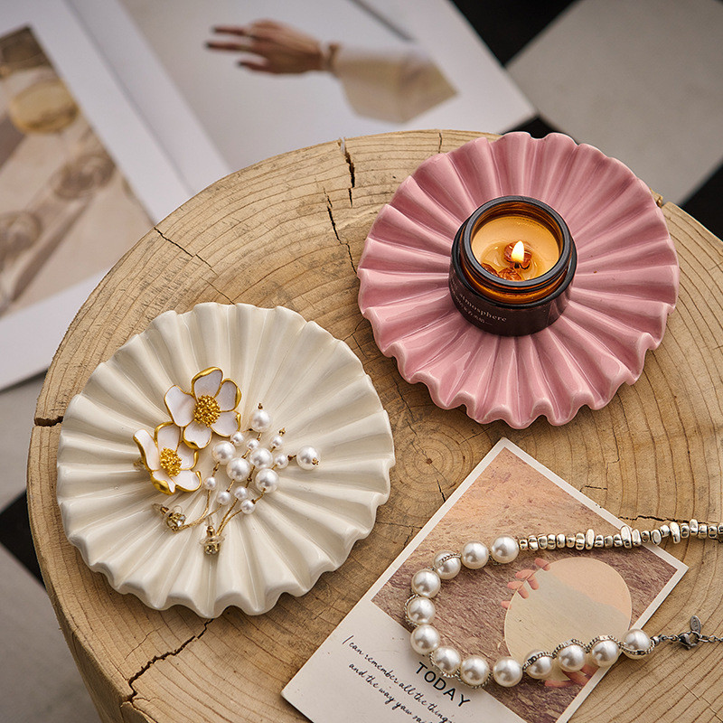 Ceramic dance dress jewelry tray, bedroom dressing table, living room ...